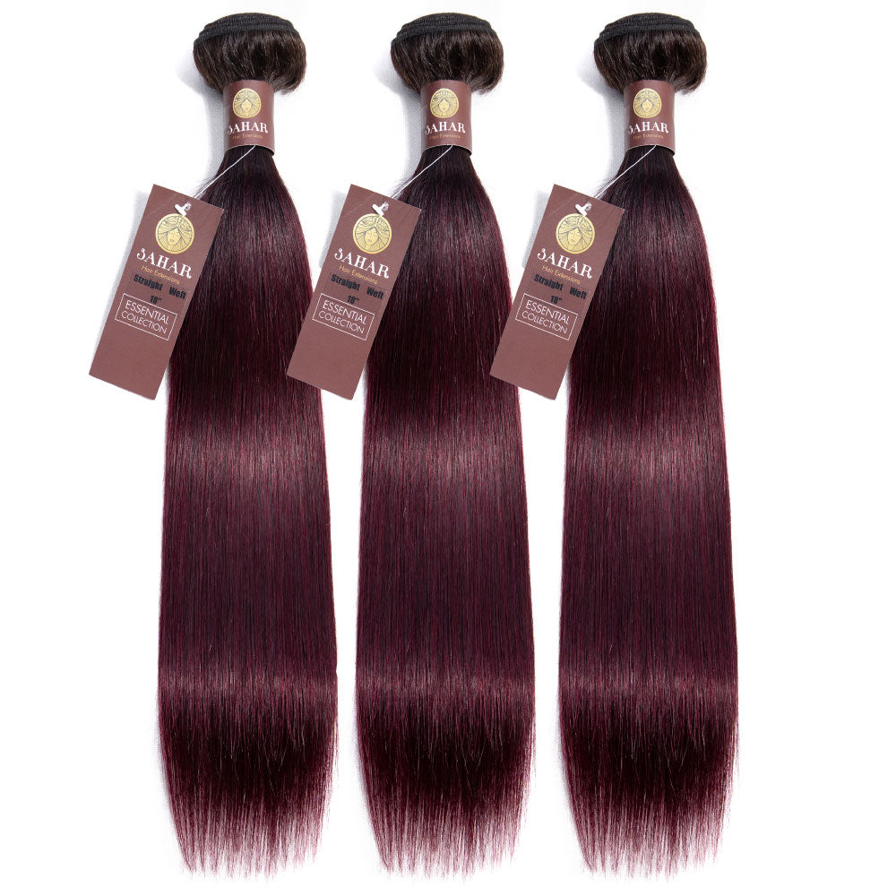 Midnight Red Hair Bundle | Straight | Ombre | Sahar Hair